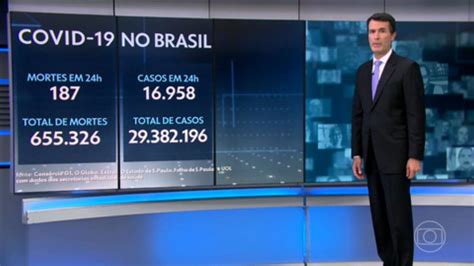 Brasil Registra 187 Mortes Por Covid Em 24 Horas Jornal Nacional G1