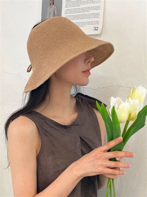 포스티 Sconetail 컬러 여성 리본 보넷 버킷햇 벙거지 모자
