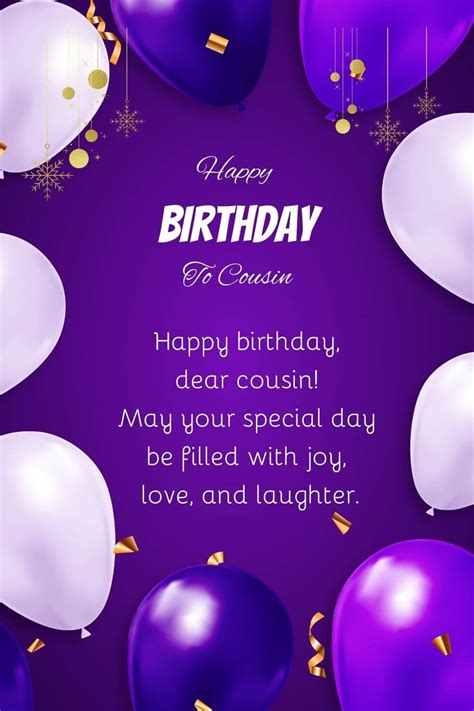 Cousin Birthday Poems