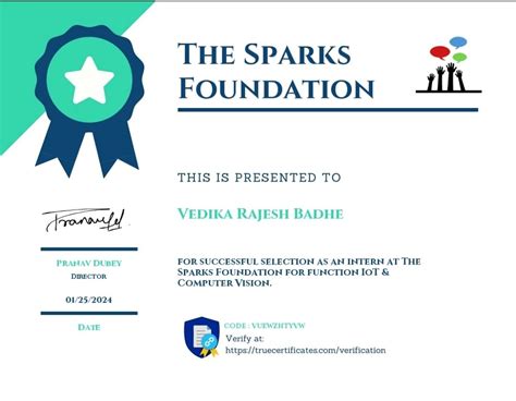 vedika badhe on linkedin happy to tell you that iam successfully selected as an intern at sparks…