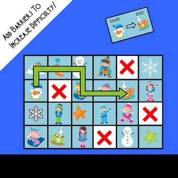 Snow Fun Coding Mat For Bee Bot Or Code Go Robot Mouse TPT