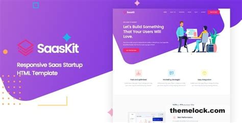 SaasKit Saas Startup HTML Template Themelock Premium Themes Templates