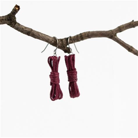 Bondage Rope Earrings Bondage Earrings Bdsm Earrings Kink Earrin
