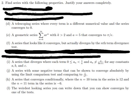 Solved Calculus Find Series With The Following Chegg Com