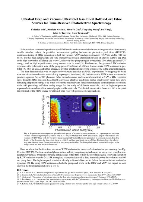 PDF Ultrafast Deep And Vacuum Ultraviolet Gas Filled Hollow Core