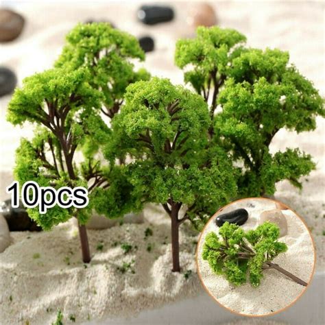 10pcs 4cm Model Trees Railroad Diorama Mini Scenery Plastic Scale Scene
