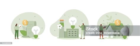 Energy Efficiency Set Stock Illustration Download Image Now Fuel And Power Generation