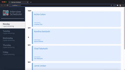 Github Karolinacodes Interview Scheduler A Single Page React Application That Allows Students