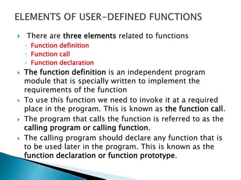 Function C Programming Pptx
