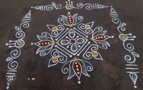 Friday Special Lotus Kolam 3 1dots Anu Sworld Festival Rangoli Design