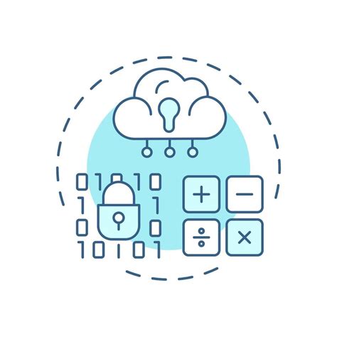 Homomorphic Encryption Soft Blue Concept Icon Type Of Privacy Enhancing Technologies Encrypted