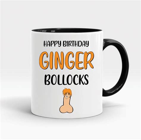 Funny Rude Offensive Novelty Coffee Mugs Ginger Bollocks Ginge Etsy