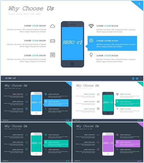 Ppt 스마트폰 템플릿 And 파랑 깔끔한 Ppt 템플릿 Poipl