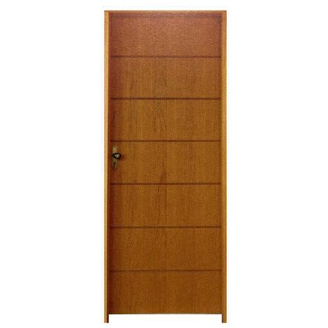 Kit Porta de Madeira Semi oca Belíssima 2 Rodam Padrão Imbuia Lado