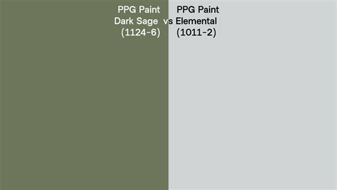 Ppg Paint Dark Sage Vs Elemental Side By Side Comparison
