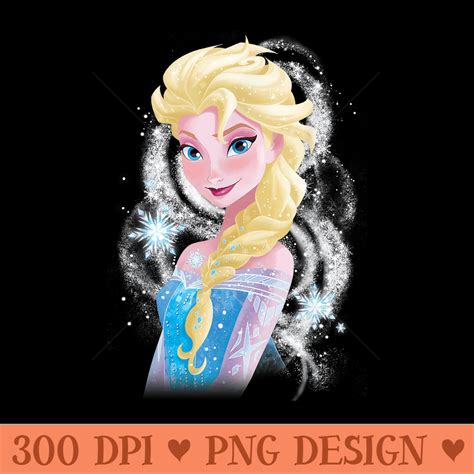 Disney Frozen Elsa Snowflake Swirls Princess Pose Free Png Inspire
