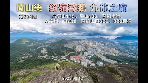 閒山樂 第 264 回｜絕嶺飛鵝、九龍之巔｜沈雲山、佐敦谷水塘、平山、飛鵝南脊、a字崖、自殺崖、328樓梯 Youtube