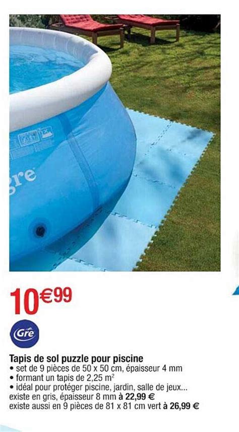 Promo Tapis De Sol Puzzle Pour Piscine Gré Chez Cora Icataloguefr