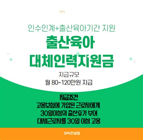 출산휴가 대체인력지원금 필요하신가요 네이버 블로그