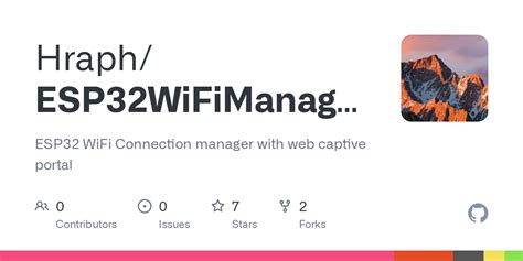 GitHub Hraph ESP WiFiManager ESP WiFi Connection Manager With Web Captive Portal