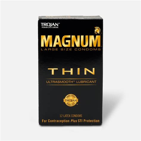 Fsa Eligible Trojan Condoms Magnum Lubricated Latex Thin Large 12 Ct