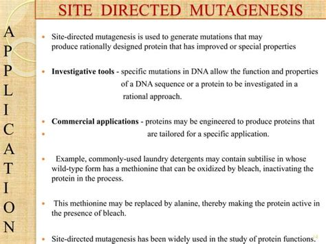 Site Directed Mutagenesis Pptx Chemistry Science