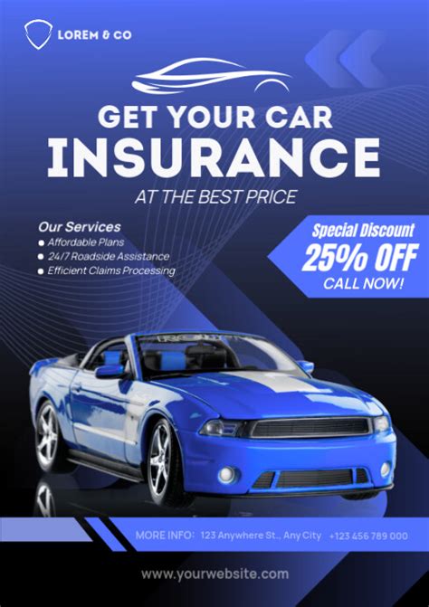 Car Insurance Flyer Template Postermywall