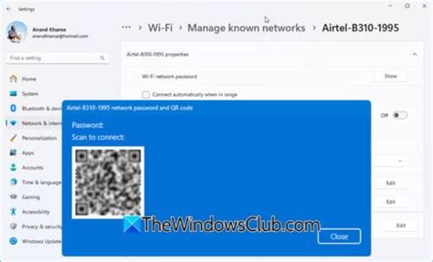 How To Display The WiFi QR Code In Windows