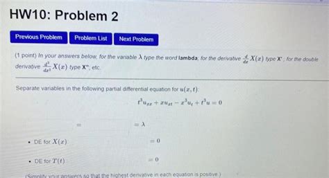 Solved 1 Point In Your Answers Below For The Variable λ