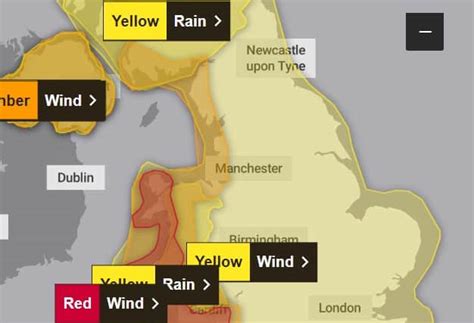 Rare Red Weather Warning Issued For The Uk For Damaging 90mph High
