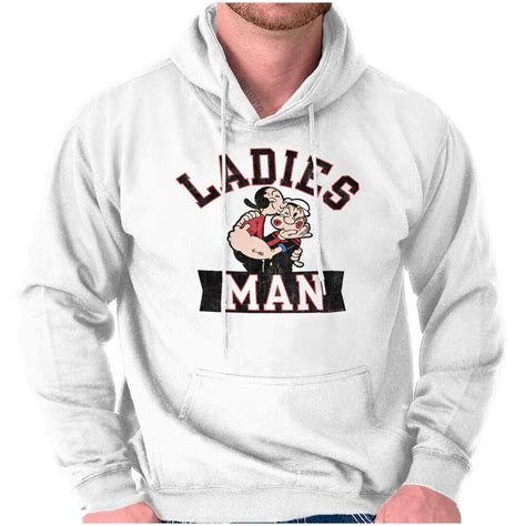 Cute T Dad Husband Vintage Popeye Cartoon Mens Hooded Sweatshirts