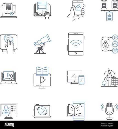 Ai Powered Chat Line Icons Collection Conversational Intelligent