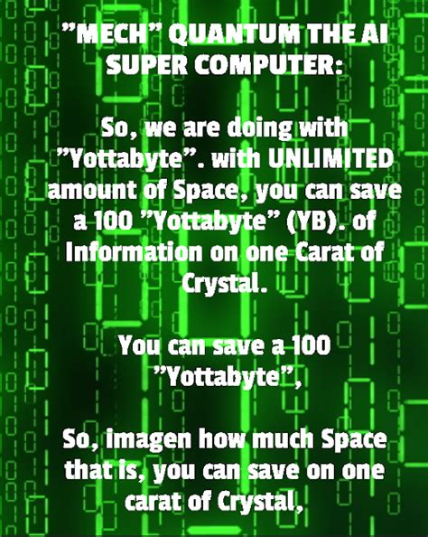 Mech Quantum The Ai Super Computer So We Are Doing With Yottabyte