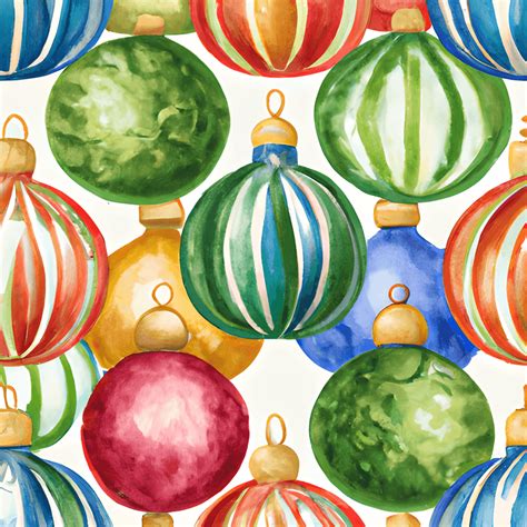 Christmas Ornaments Seamless Pattern · Creative Fabrica