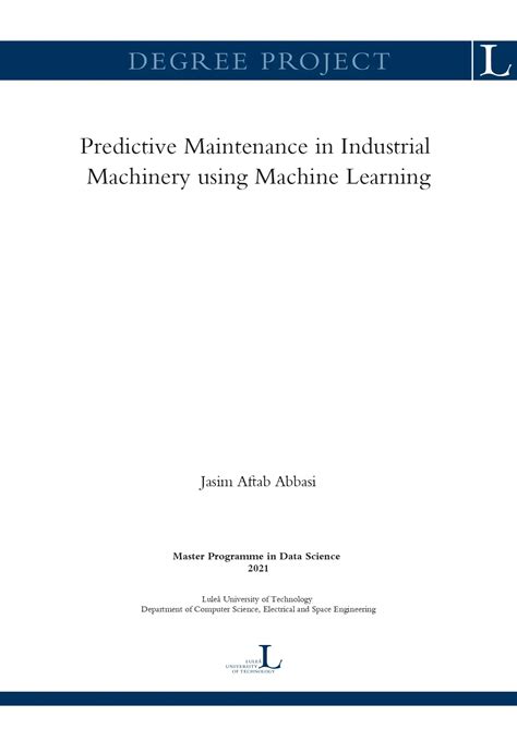 Predictive Maintenance In Industrial Machinery Using Machine Learning