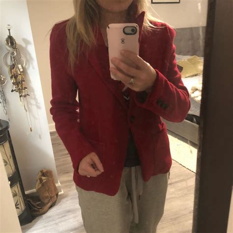 J Crew Jackets And Coats Jcrew Short Pea Coat In Red 0 Wool Poshmark