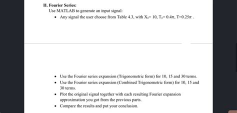 Table 4 3 Fourier Series For Common Signals Name