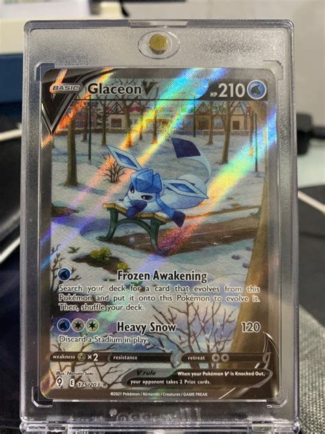 Glaceon V Aa Art Evolving Skies Pokemon Hobbies And Toys Toys And Games