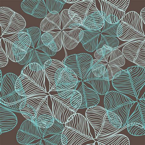 Vector Seamless Pattern Of Abstract Clover Stock Vector Illustration