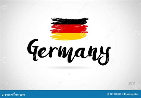 Germany Country Flag Concept With Grunge Design Icon Logo Stock Vector