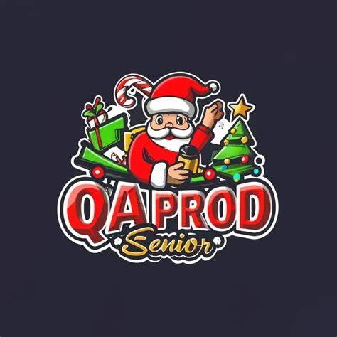 Logo Design For Qa Prod Senior Festive Qa Tester Symbol In Christmas