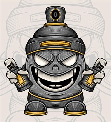 Premium Vector Graffiti Spray Monster Vector