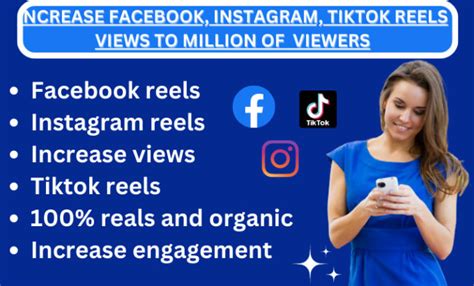 Increase Facebook Instagram Tiktok Reels Views To Million Of Usa
