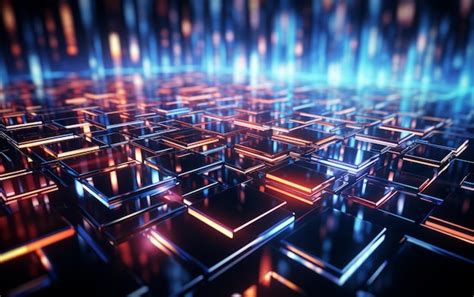 Premium AI Image VJ Loop Abstract Background Lines Form Hologram