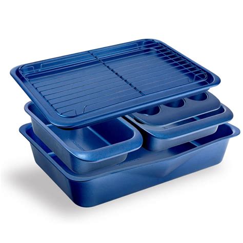Granitestone Blue 6 Piece Nonstick Stackable Bakeware Set And Reviews Wayfair