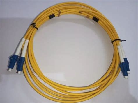 Fiber Optical Lc To Lc Single Mode Duplex Patch Cord Lszh Yellow At