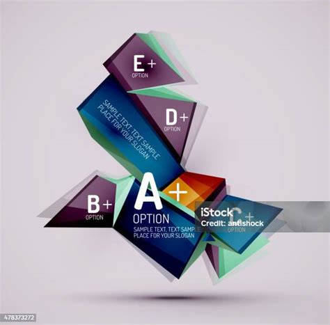 Geometric Shapes With Sample Text Abstract Template向量圖形及更多2015年圖片 Istock