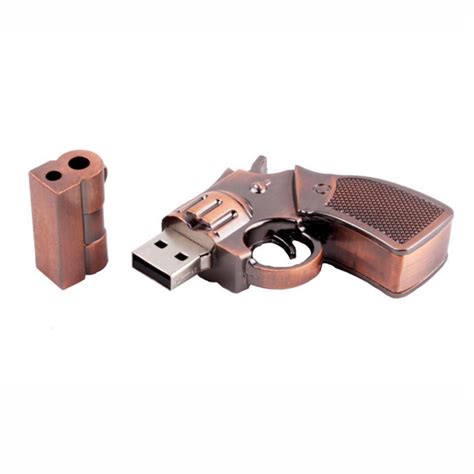 Metal Gun Shape Usb Flash Drive U290