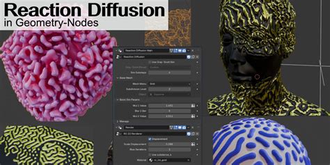 Reaction Diffusion Geometry Nodes Superhive Formerly Blender Market