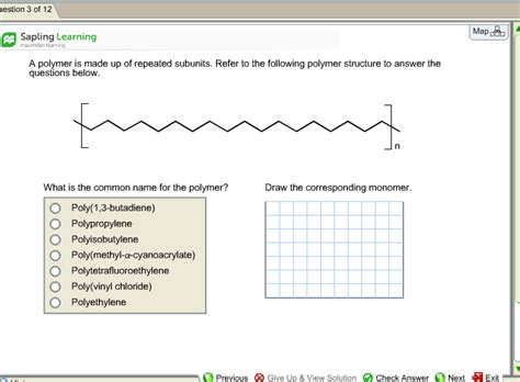Solved Estion 3 Of 12 Map Do Macmilan Learning A Polymer Is Chegg